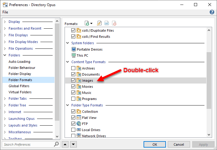 Custom folder view based on folder content in Directory Opus – ScribbleGhost
