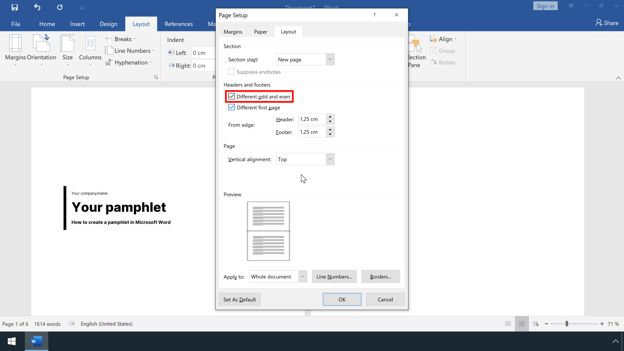 How to make a pamphlet in Microsoft Word – ScribbleGhost