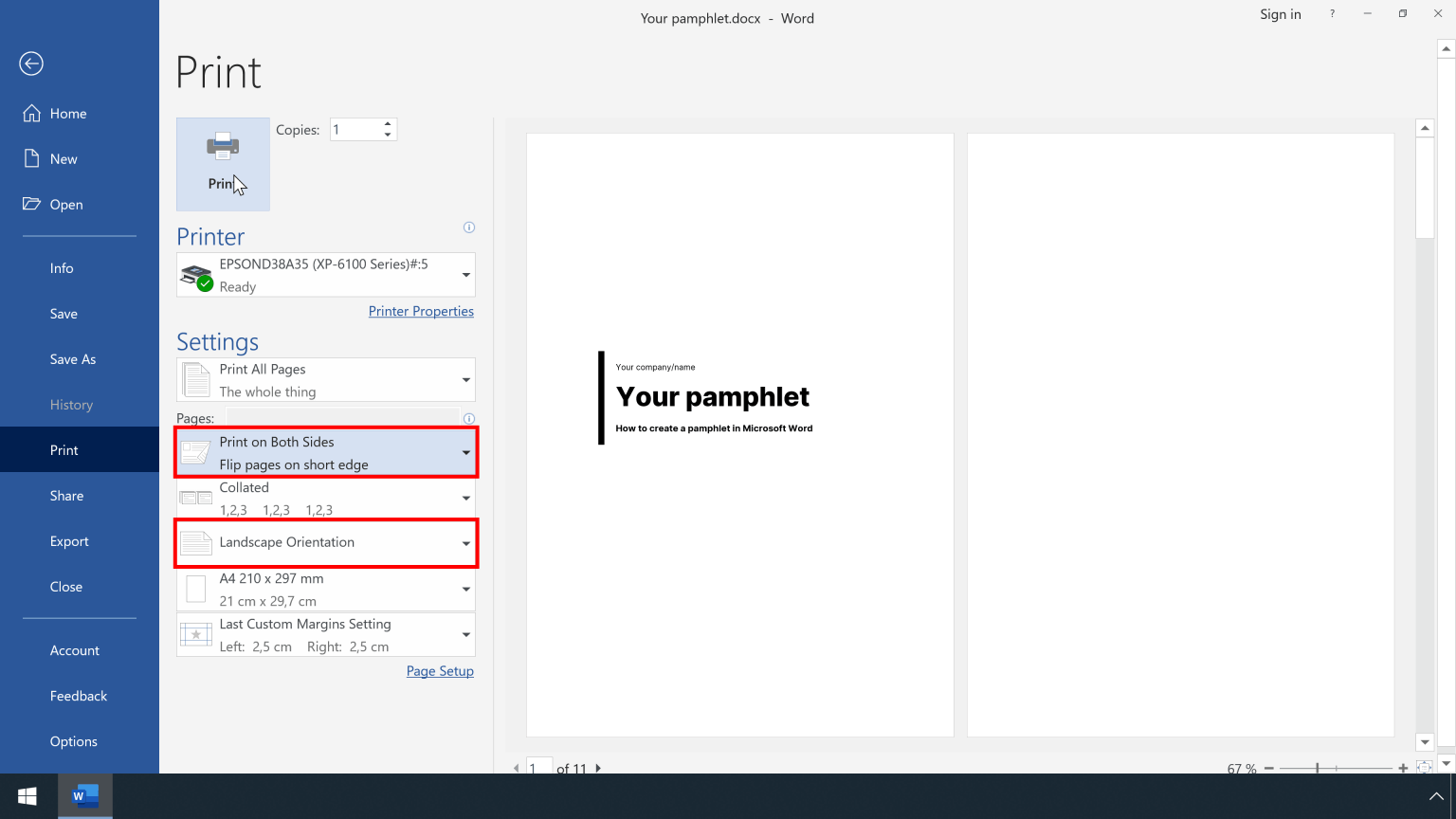 How to make a pamphlet in Microsoft Word – ScribbleGhost