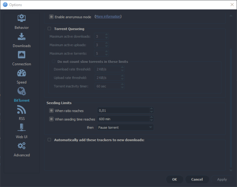 Seeding limits demystified in qBittorrent – ScribbleGhost